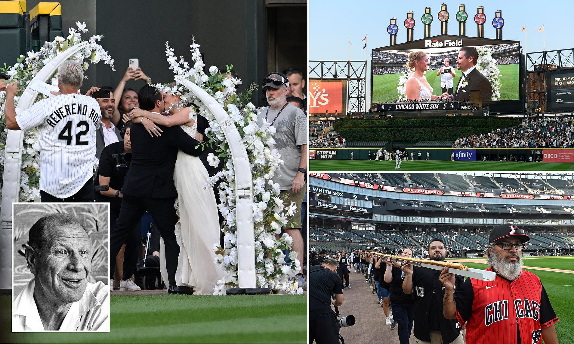 White Sox fans get married in a MINUTE and celebrate with 50-foot hot ...