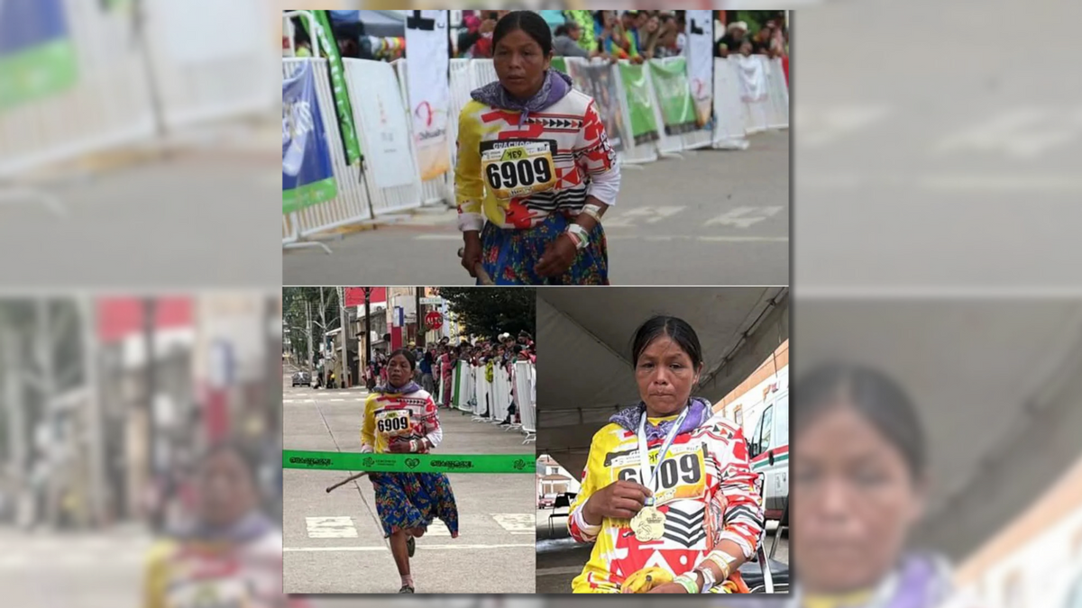 Mexican indigenous runner Candelaria Rivas Ramos won a 63km ...