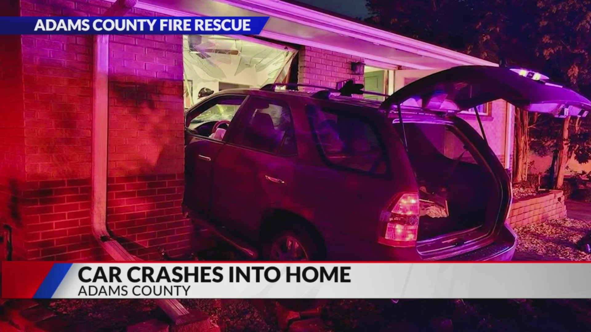 Driver flees after crashing vehicle into house