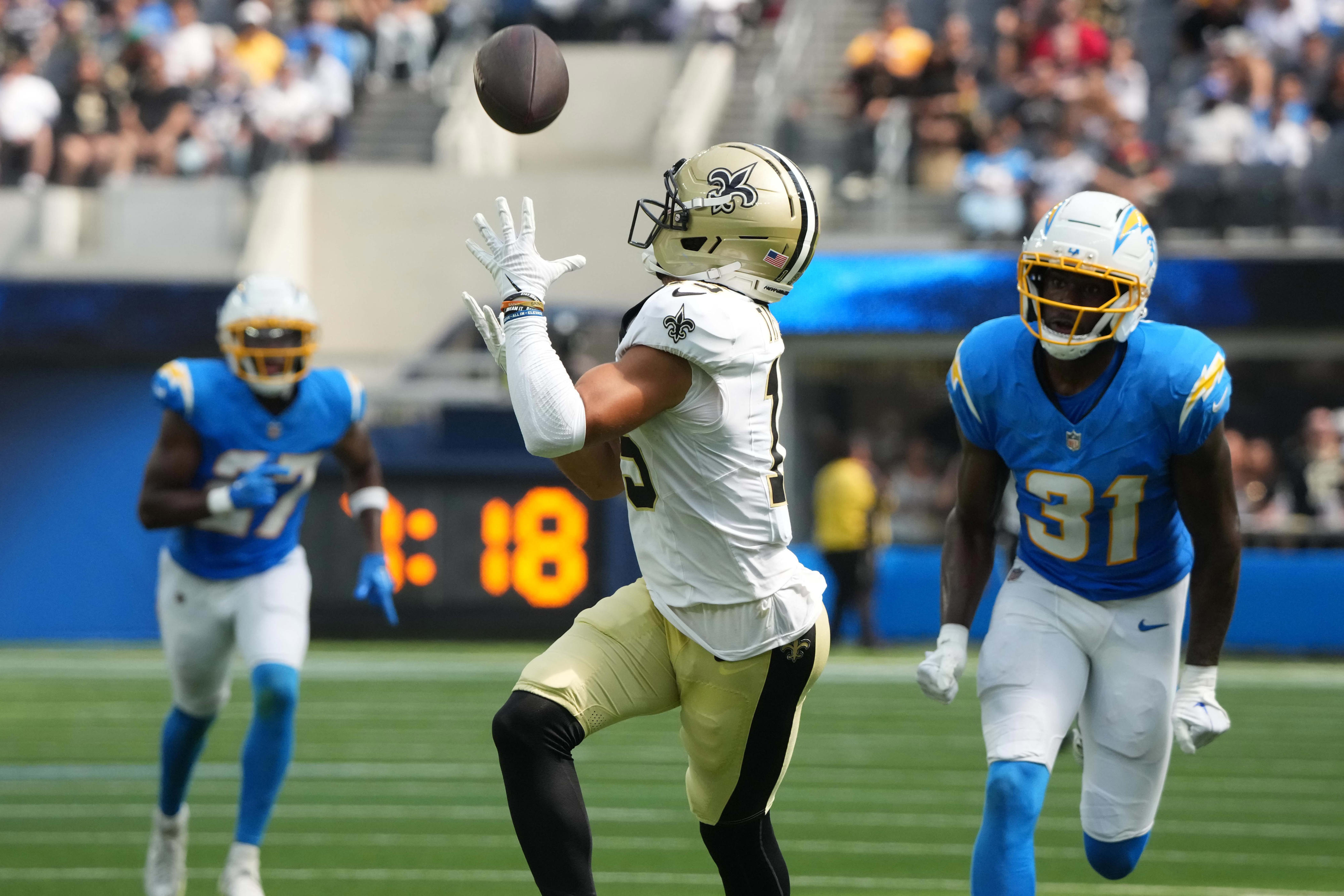 WATCH: Saints QB Tyler Shough finds Mason Tipton for 54-yard TD