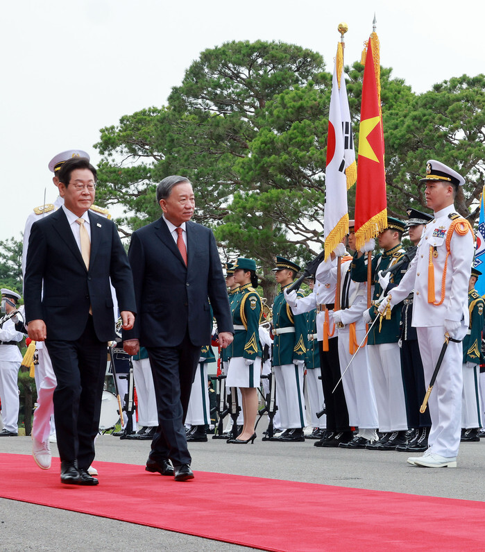 Honor guard inspection