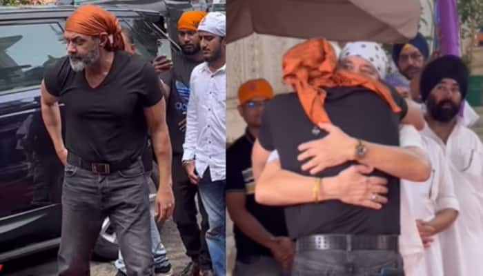 Shera's Father's Prayer Meet: Bobby Deol Hugs Salman Khan's Bodyguard ...