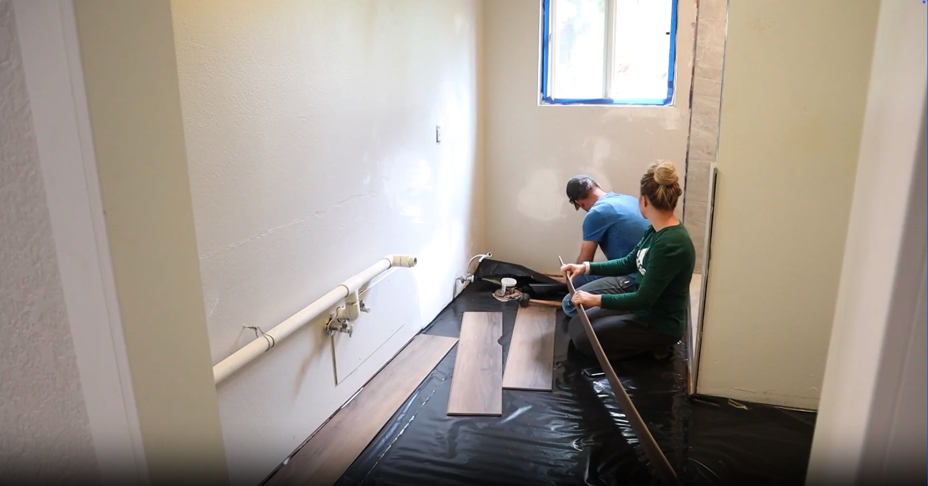 I transformed my bathroom with tiles! 🛁