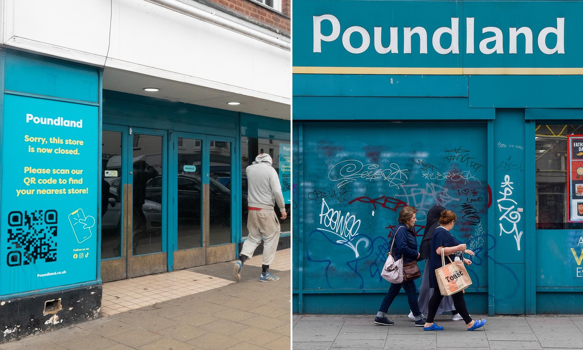 Poundland to shut 49 stores across the UK with 10 closing for good today