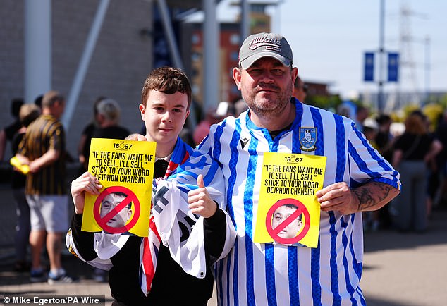 Sheffield Wednesday fans stage fiery protest against owner Dejphon ...