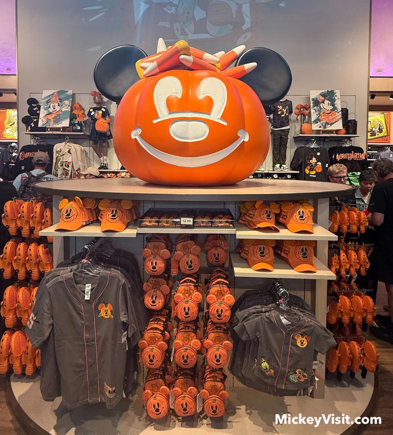 NEW Halloween Merch at Disneyland! Huge Crowds in World of Disney Store ...