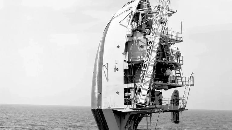 Here's How This Strange Ship Can Flip From Horizontal To Vertical At Sea