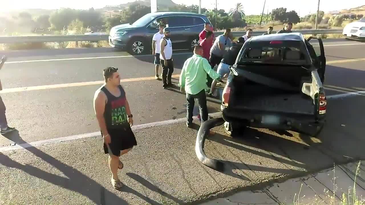 Motorcyclist and Car Collide