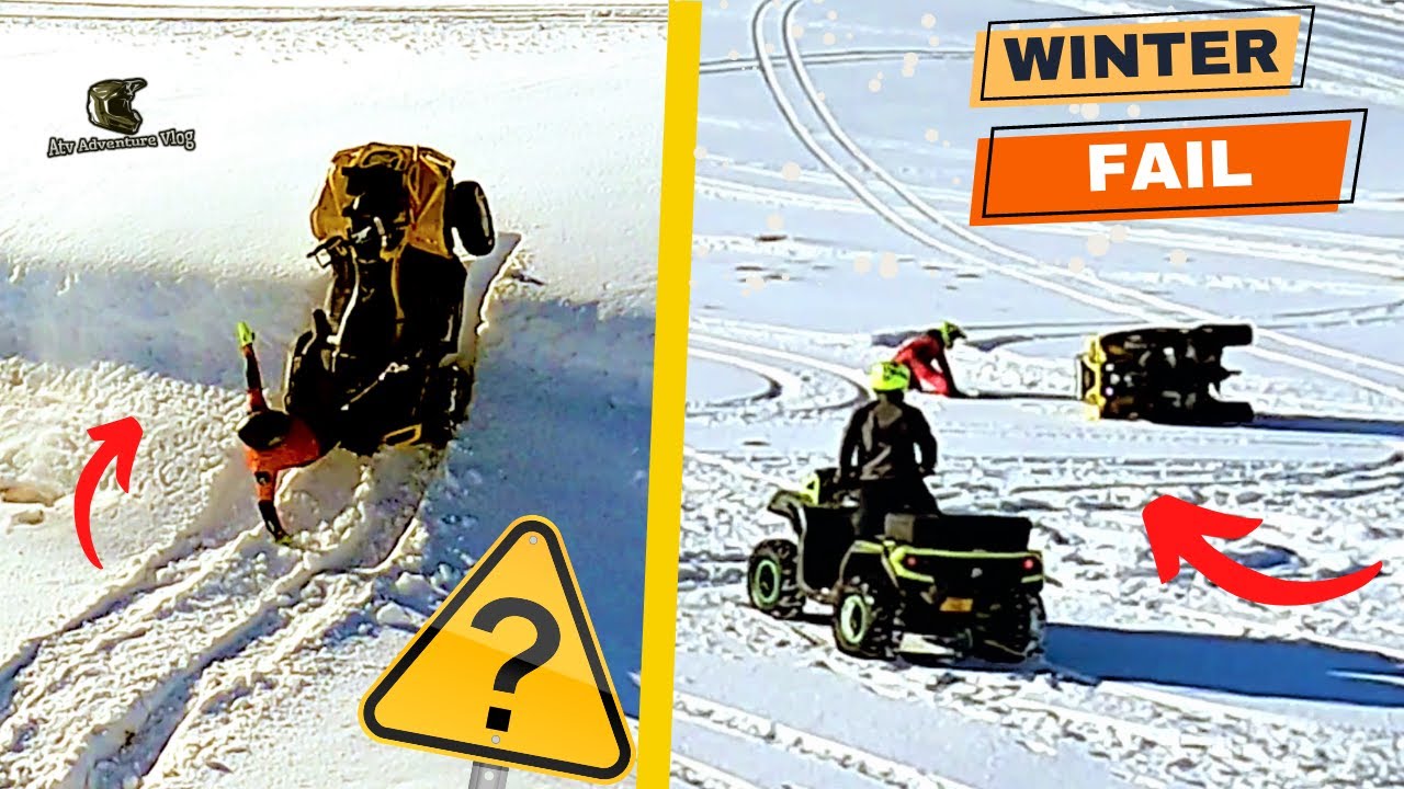 Winter ATV Fail – Epic Ride Through Snow Gone Wrong!