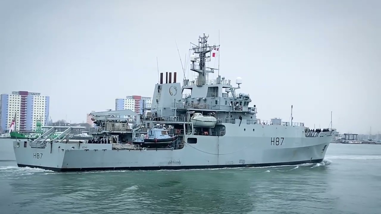 Welcome HMS Echo – survey vessel returns to Portsmouth