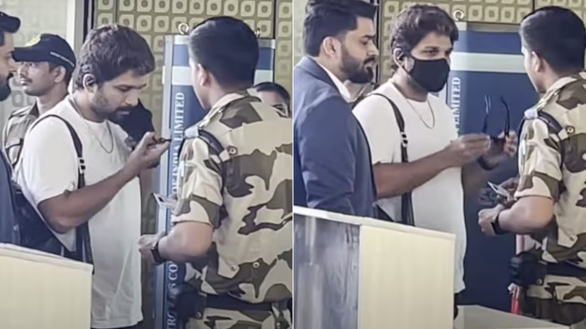 Allu Arjun asked to remove mask at airport, fans react to viral video
