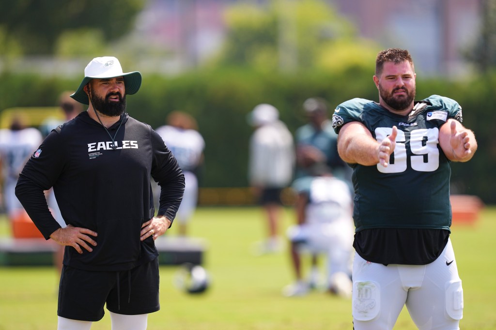 Eagles’ Pro Bowl guard Landon Dickerson carted off practice field in ...