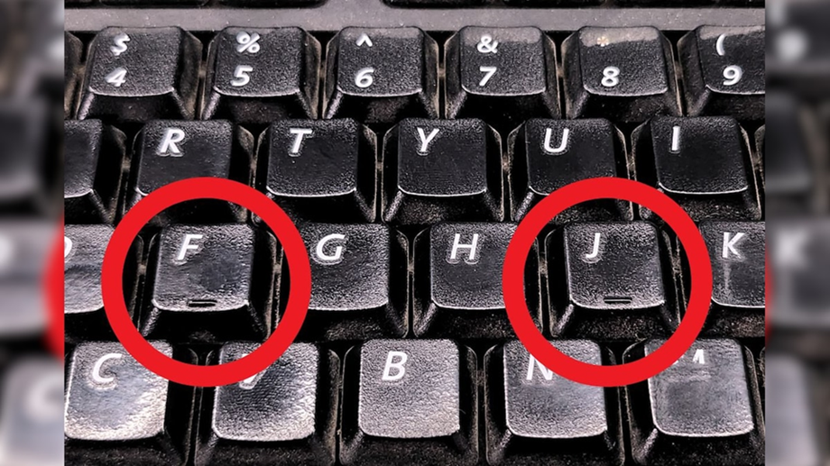 Why are there small lines on the F and J buttons of the keyboard? 99% ...