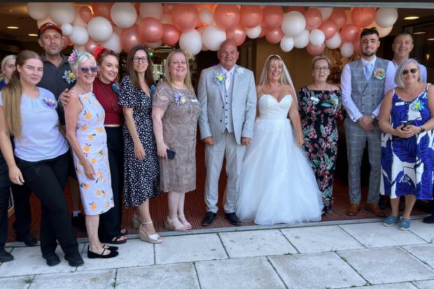 Care home hosts staff member's wedding celebration