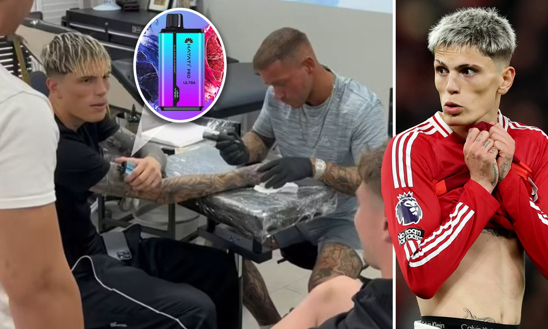 Man United outcast Alejandro Garnacho 'appears to clutch a VAPE' while ...