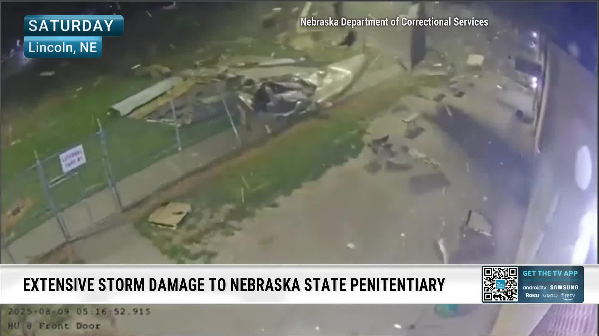 Nebraska State Penitentiary Damaged By Severe Storm