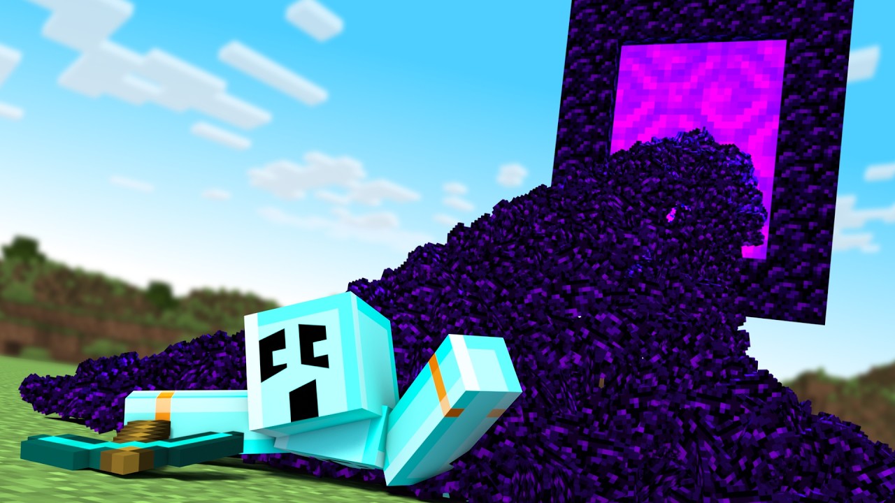 Minecraft but there is one million obsidian