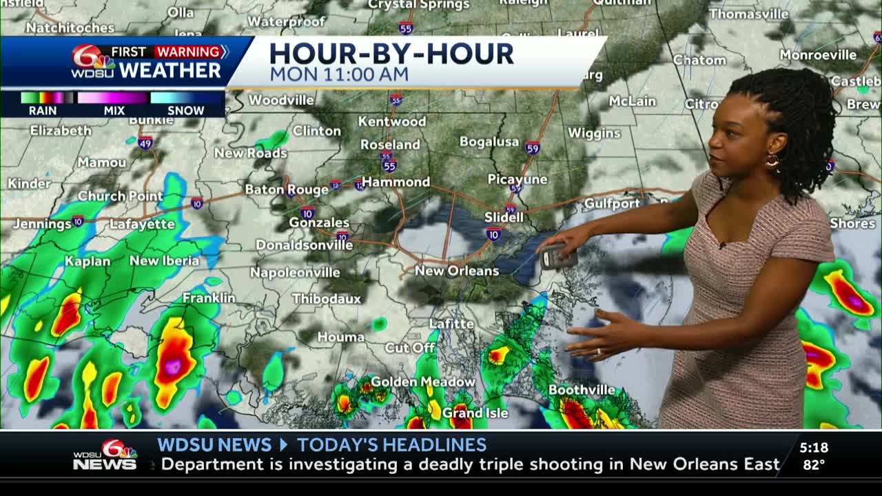 Isolated storms Monday, even more rain Tuesday in your New Orleans forecast