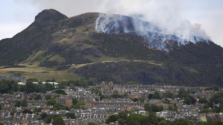 Fire breaks out on Arthur’s Seat, Edinburgh’s famous dormant volcano