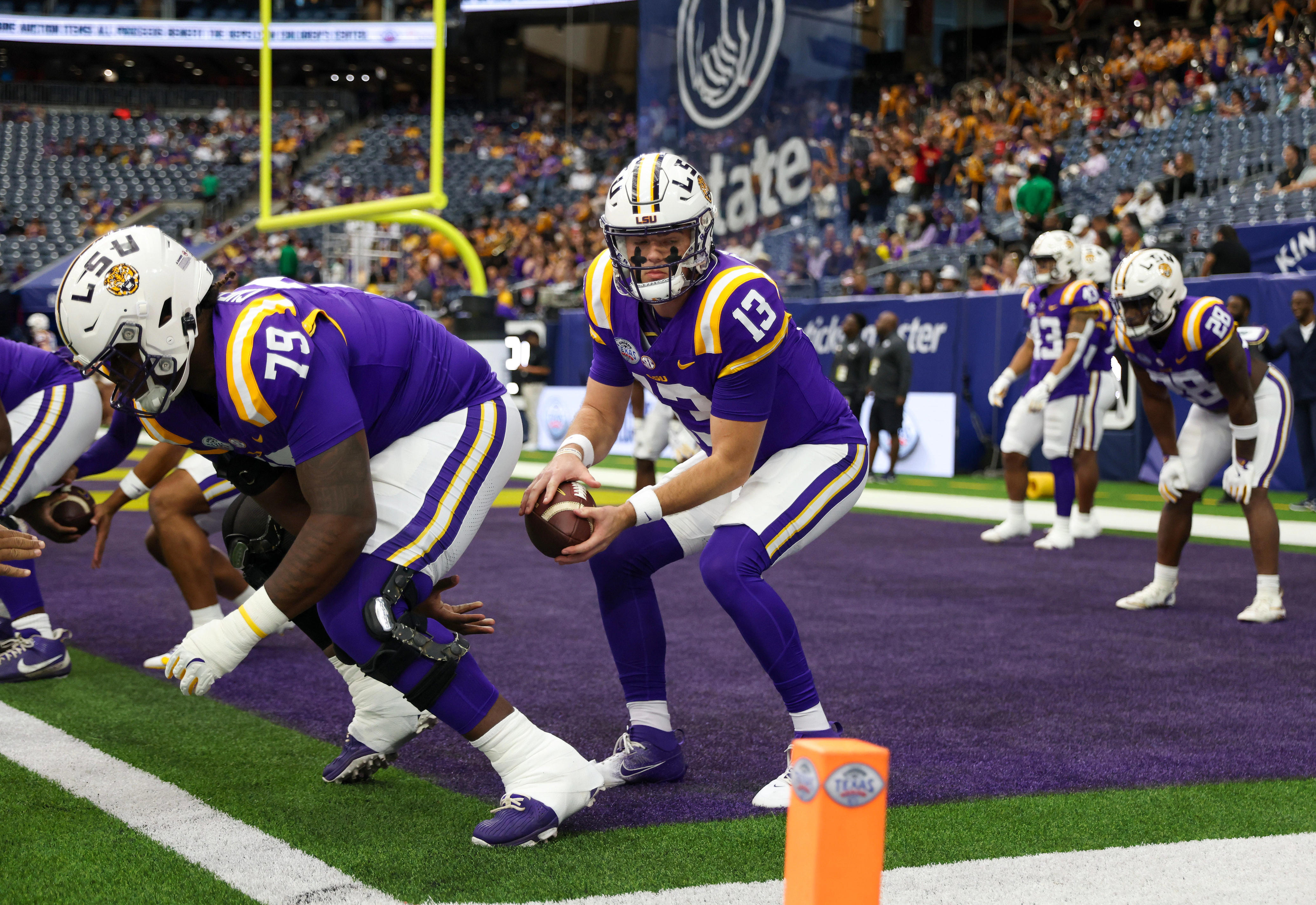 Who are the walk on quarterbacks on LSU football's roster?