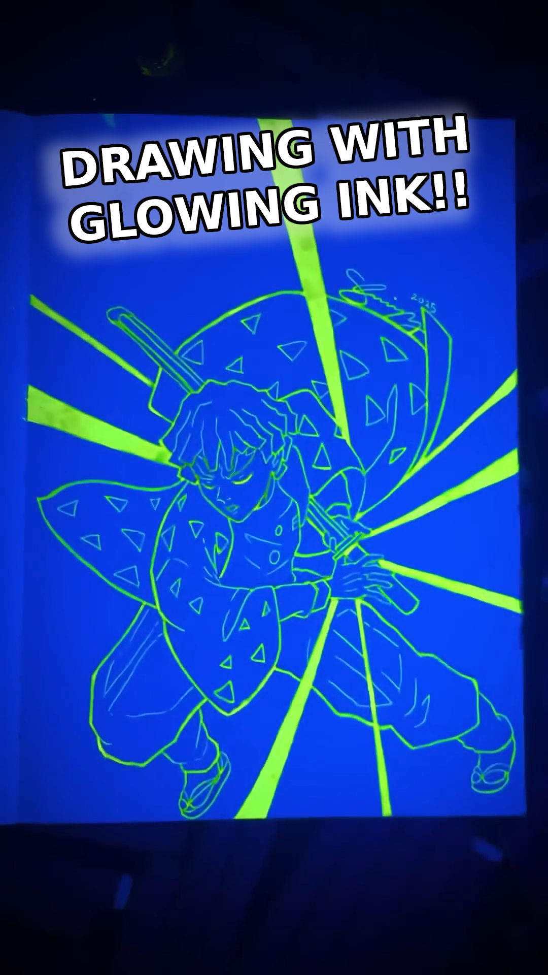 Creating Art with Glowing Ink – UV Light Drawing