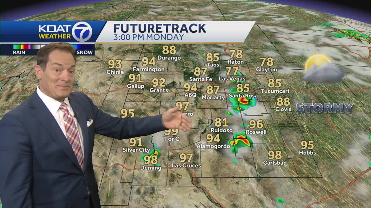 Not quite as hot today with stormy concerns, flood watch for Ruidoso ...