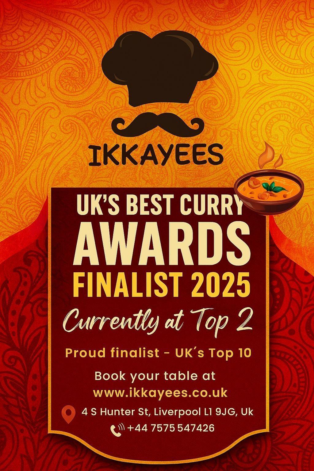 Ikkayees Indian Restaurant: 2nd Place at UK’s Best Curry Awards 2025