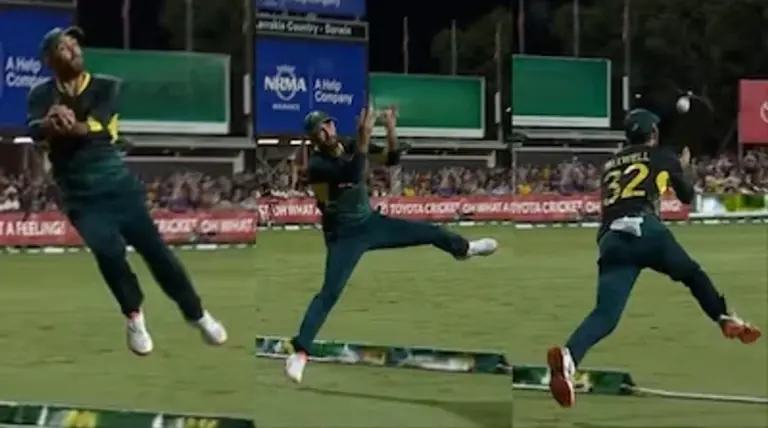 Watch: Glenn Maxwell Pulls Off Unreal Catch on Boundary Rope to Dismiss Rickelton in 1st T20I