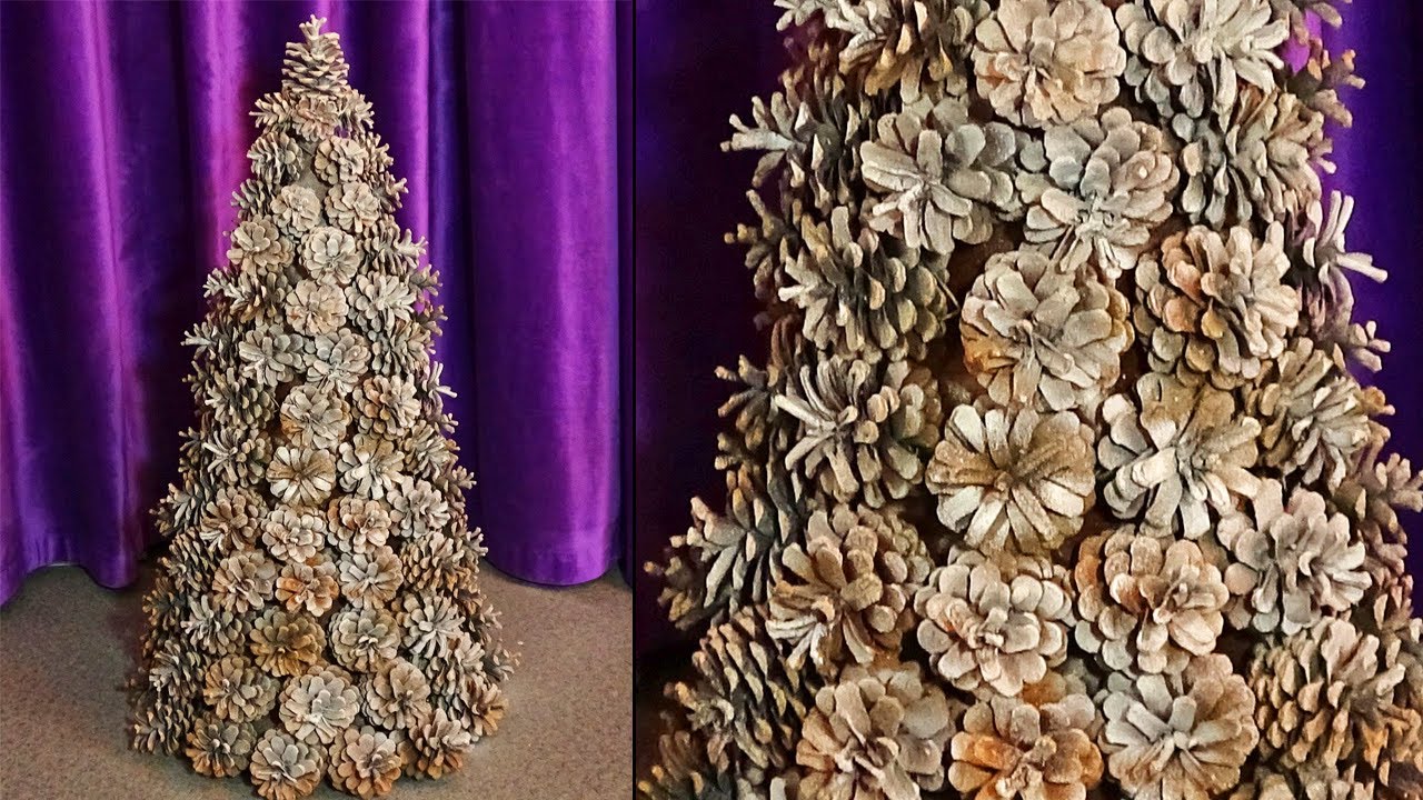Pine Cones Collected in Park Turned into Craft