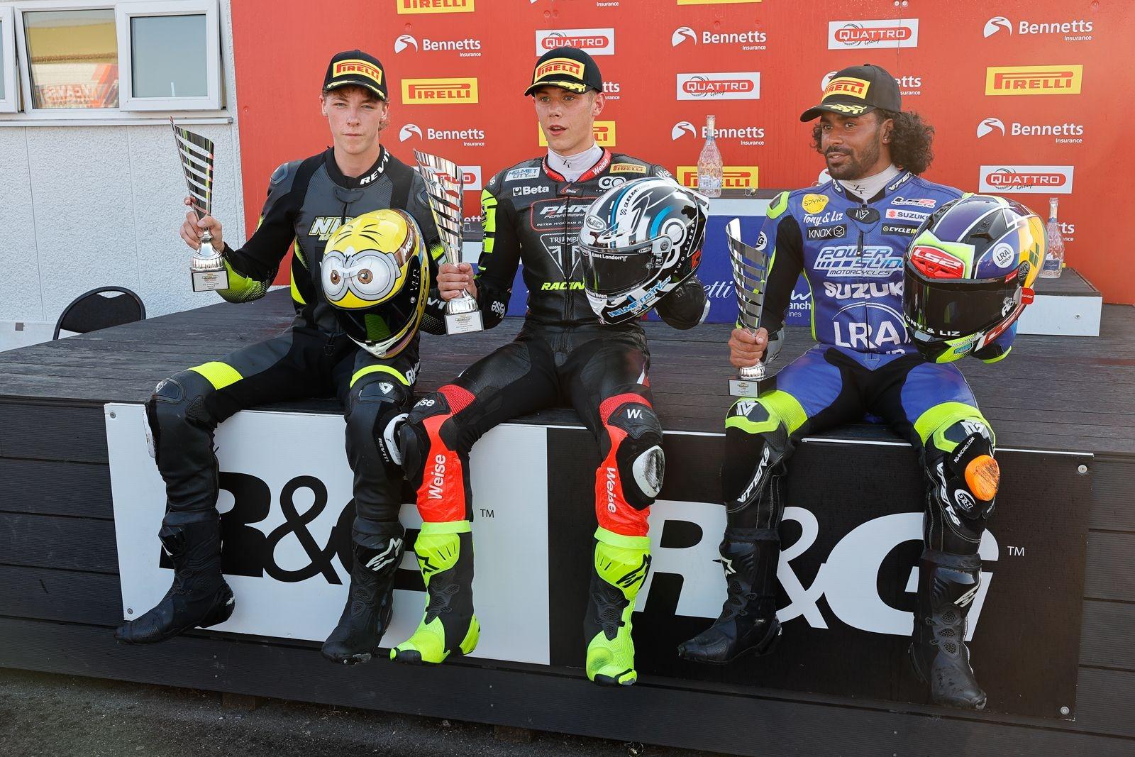 Harrison Dessoy wins his first race of the year at Thruxton