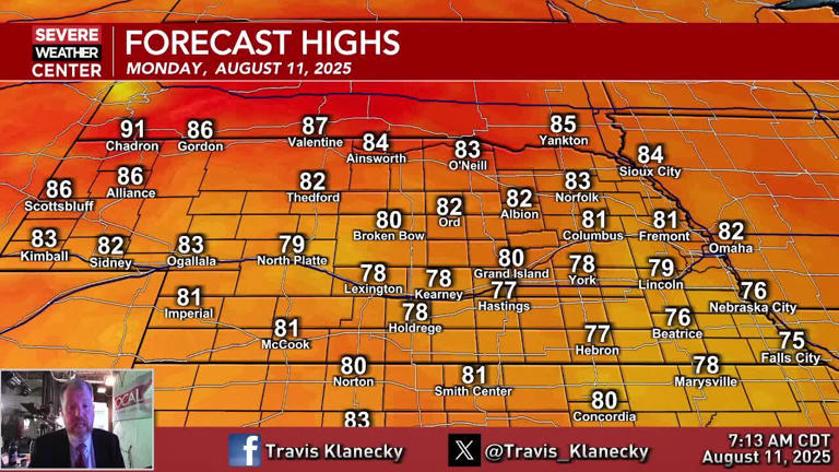 Today brings a chance of rain and mild temperatures. That changes the ...