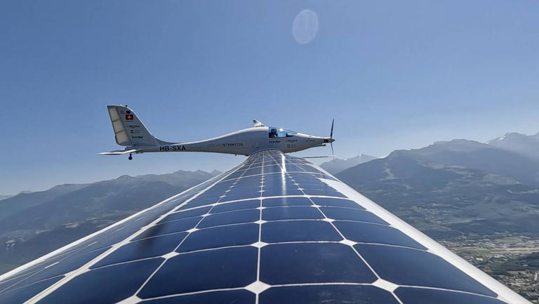 Swiss pilot nears altitude record in solar-powered plane attempt