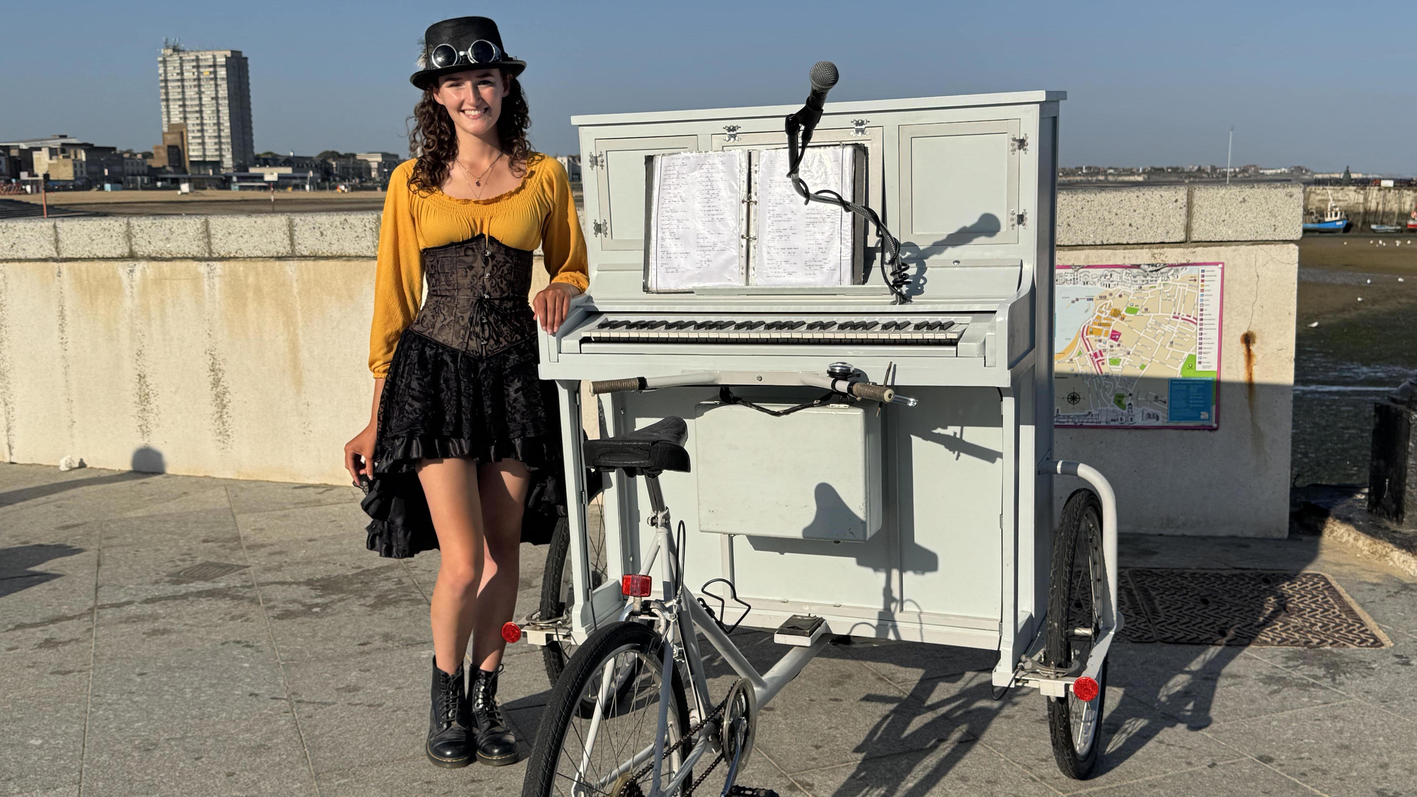 'You don't normally see a piano on a bike'