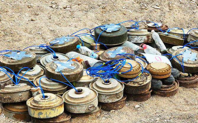 Over 1,100 explosive devices cleared from Yemen war zones this month