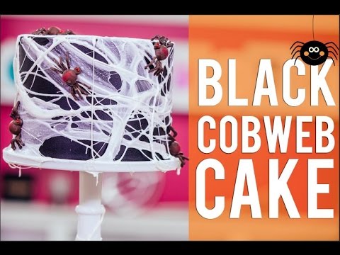 How To Make A BLACK COBWEB CAKE!