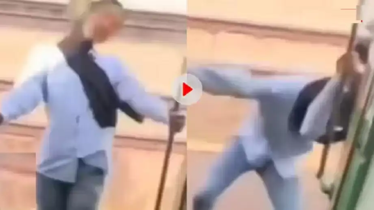 Viral Video: Girl Hanging From Train Door Hits Pole During Risky Stunt ...