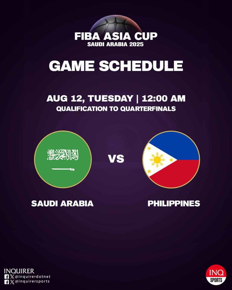 LIVE: Gilas Pilipinas vs Saudi Arabia – 2025 Fiba Asia Cup