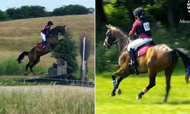Heartbreaking footage shows Sarah Yorke jumping fences with her horse ...