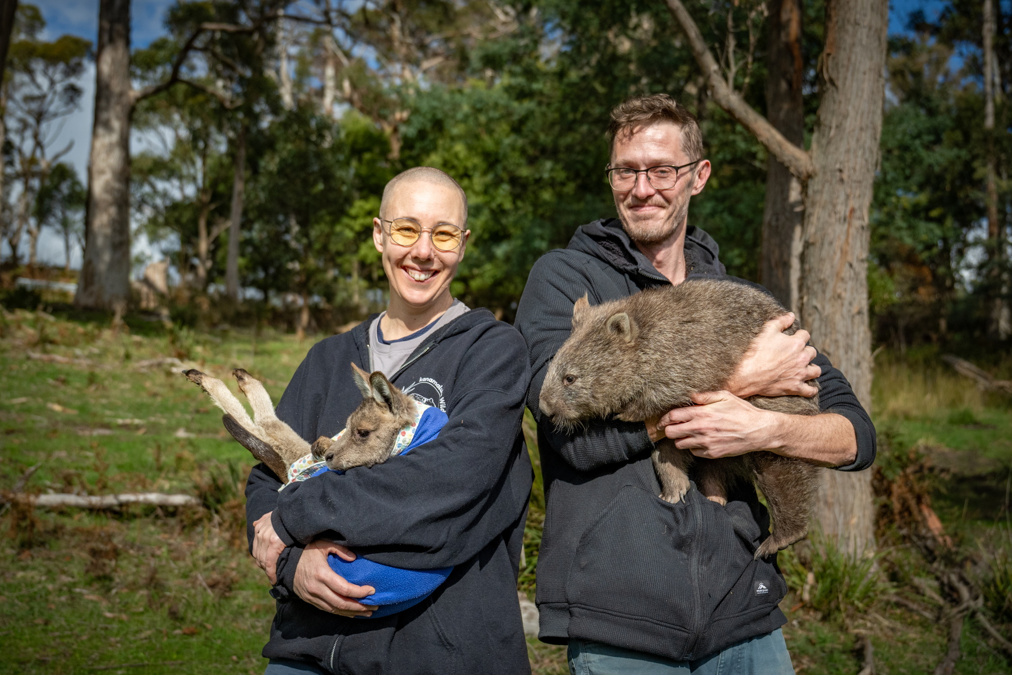 Wildlife carers Jess O'Connor and Duncan McInney | The Examiner | August 2025