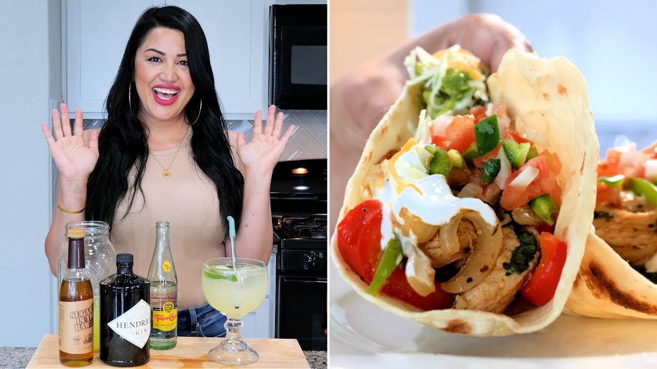 The Best Easy Chicken Fajitas Tacos Recipe + Refreshing Cucumber Cooler ...