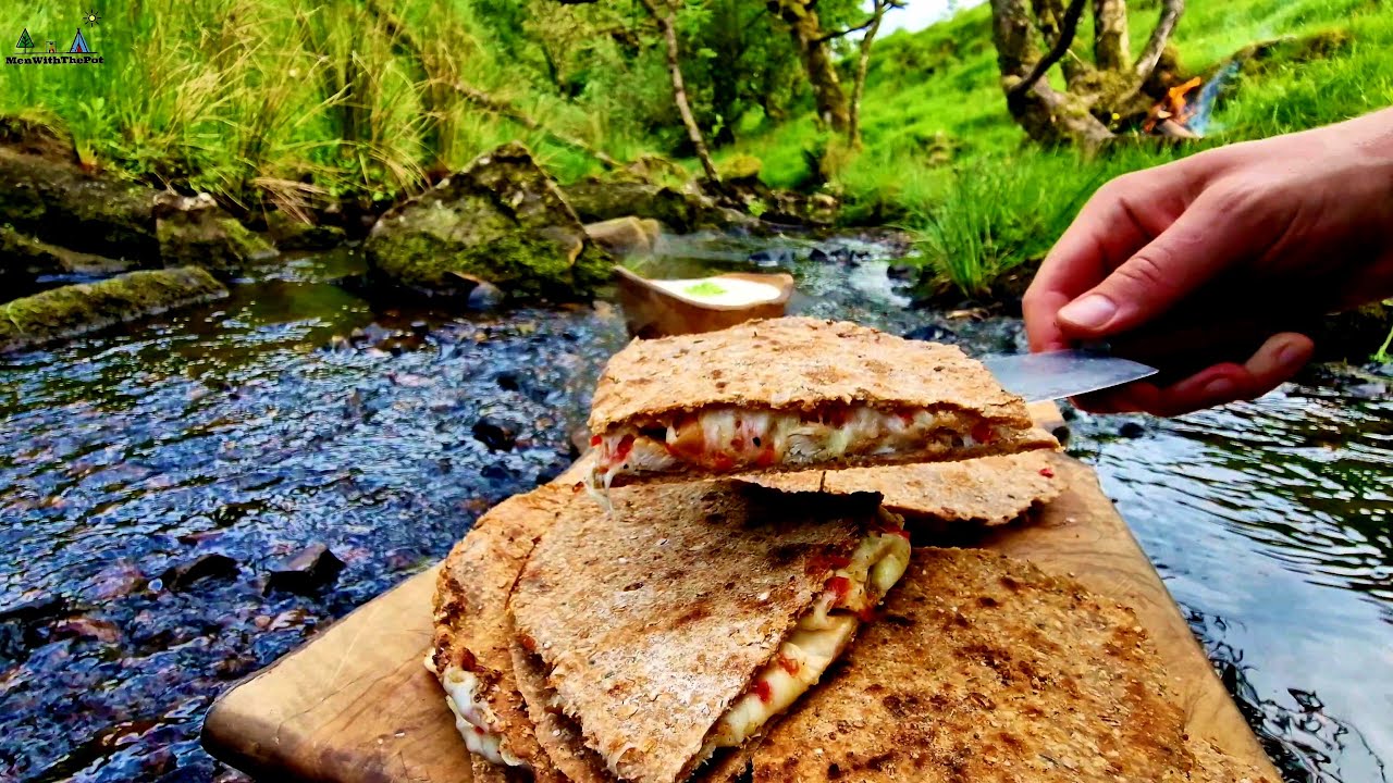 Unbelievably Delicious Quesadillas Over Open Fire - ASMR Cooking
