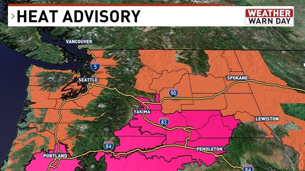 Heat Advisory in effect for most of western Washington with hotter ...