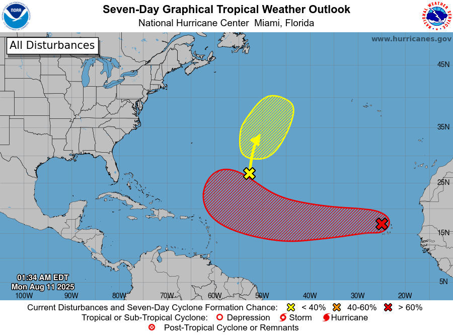 Tropical Storm Erin forecast to become first hurricane of Atlantic season