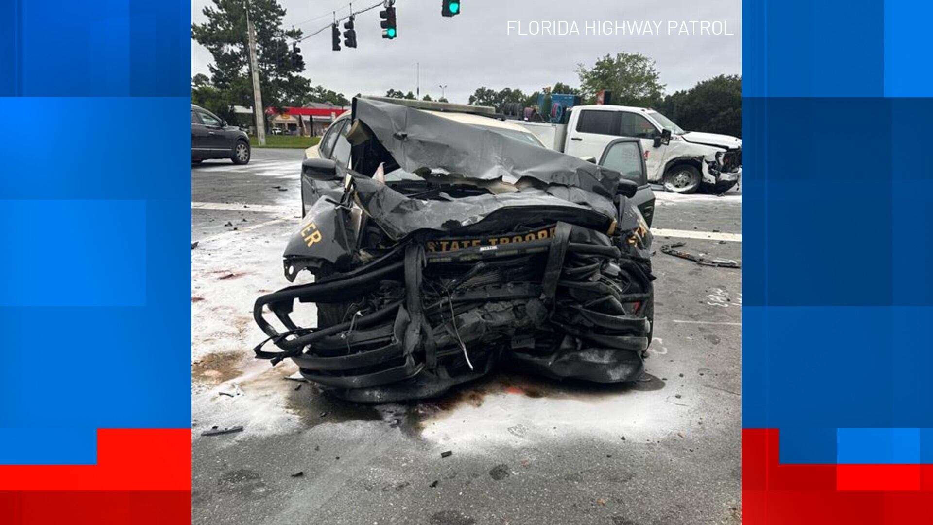 Florida Highway Patrol trooper injured in morning crash