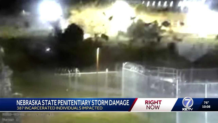 Video: Saturday's severe weather rips roof off Nebraska state prison
