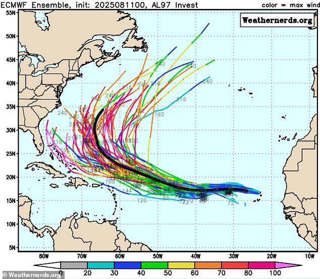 First Atlantic hurricane Erin is brewing THIS WEEK as spaghetti models reveal path to US