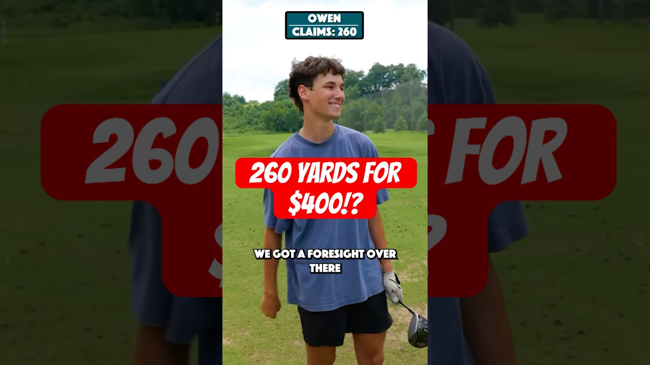 If this golfer can hit driver 260 yards, he gets a $400 rangefinder!