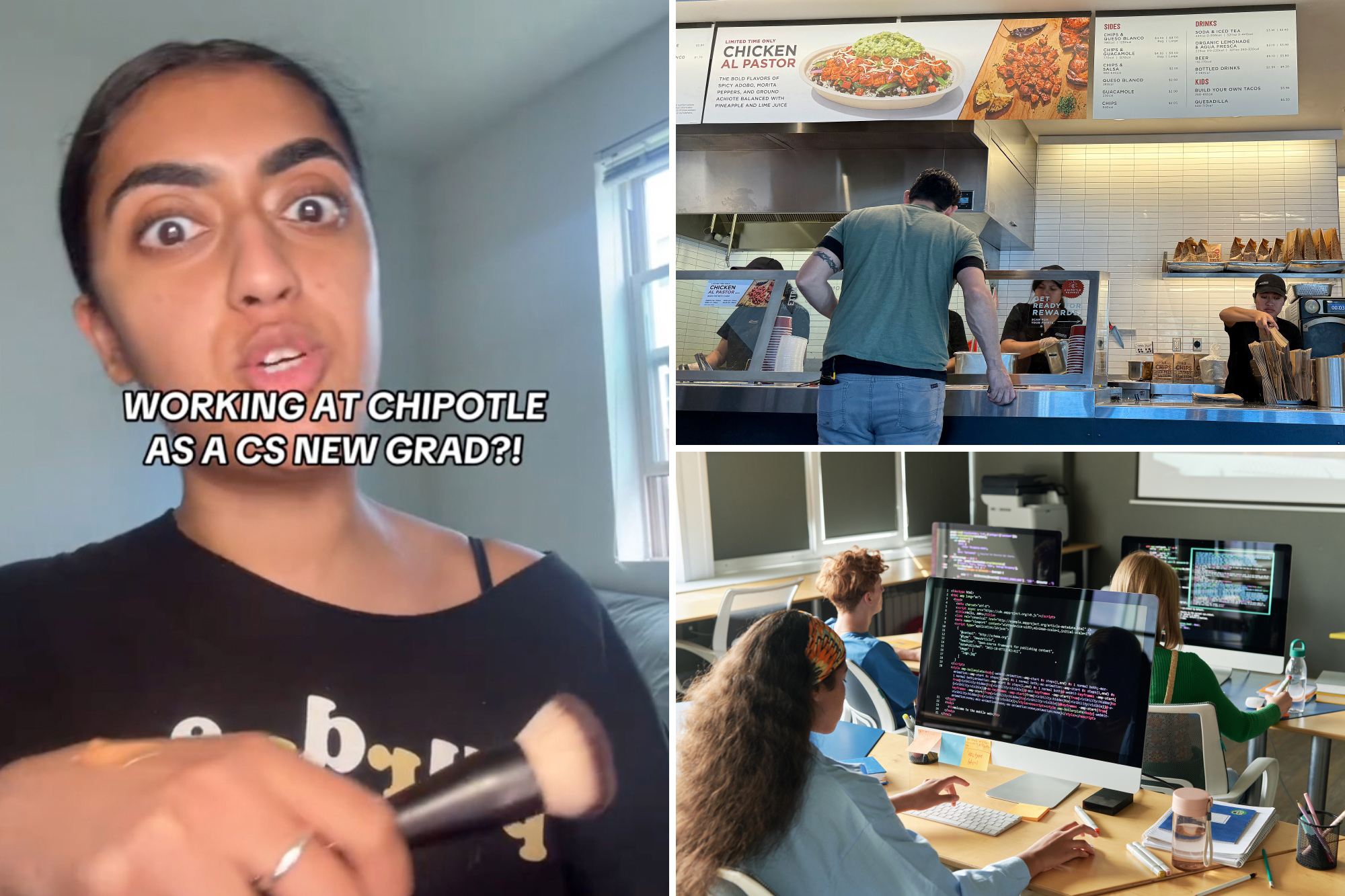 Coding students whose jobs were taken by AI forced to find work at Chipotle