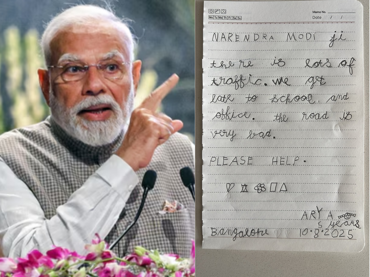 ‘We get late to school’: A 5-year-old’s letter to PM Modi reflects ...