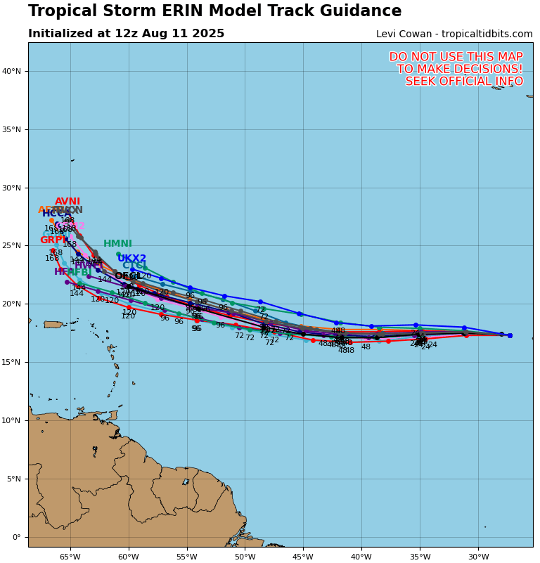 Forecast shows Tropical Storm Erin will hit Puerto Rico as hurricane: Live